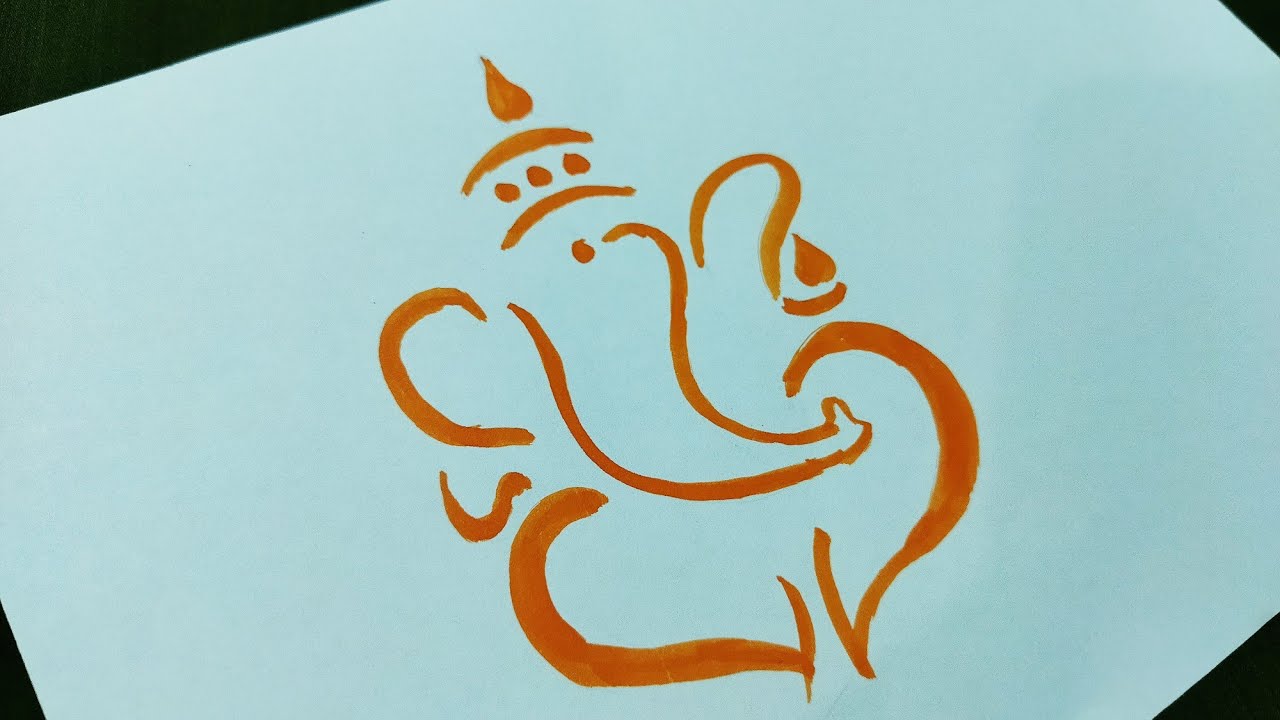 Ganesha art | simple way to draw a Ganesha | God Ganesha art | Vinayak ...