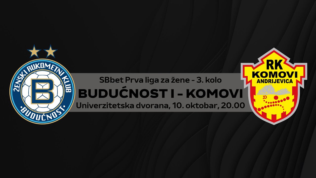SBbet Prva liga za rukometašice: OTP Group Budućnost I - Komovi - YouTube