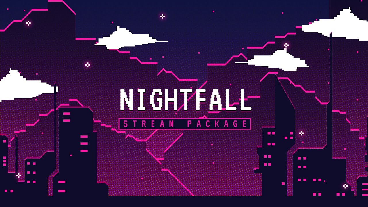 Nightfall, Pixel Animated Twitch Overlay : Retro Stream Package - YouTube