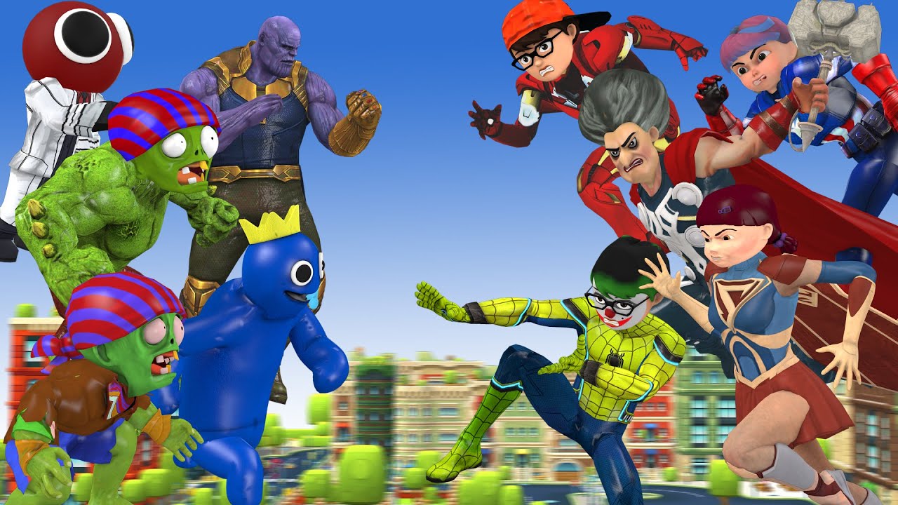 Nick ironman Superman Tani Captain Joker Spiderman Vs Hulkzombies ...