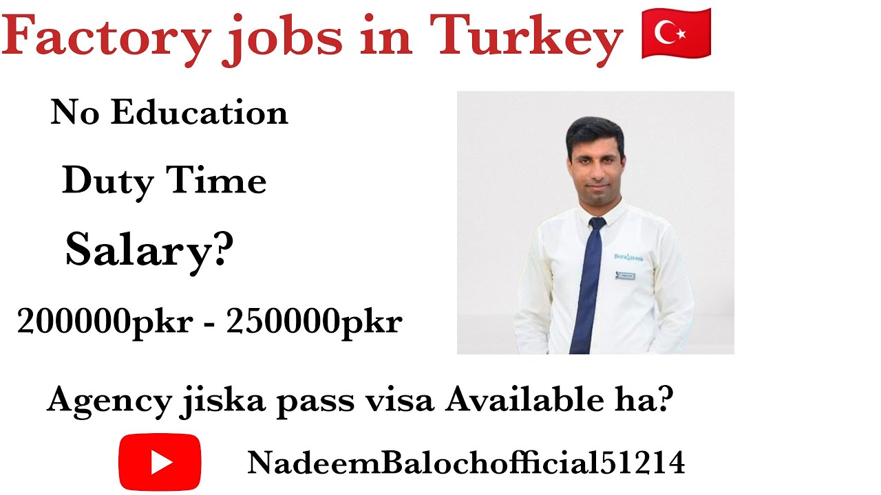 Latest Jobs in Turkey/ Factory jobs - YouTube