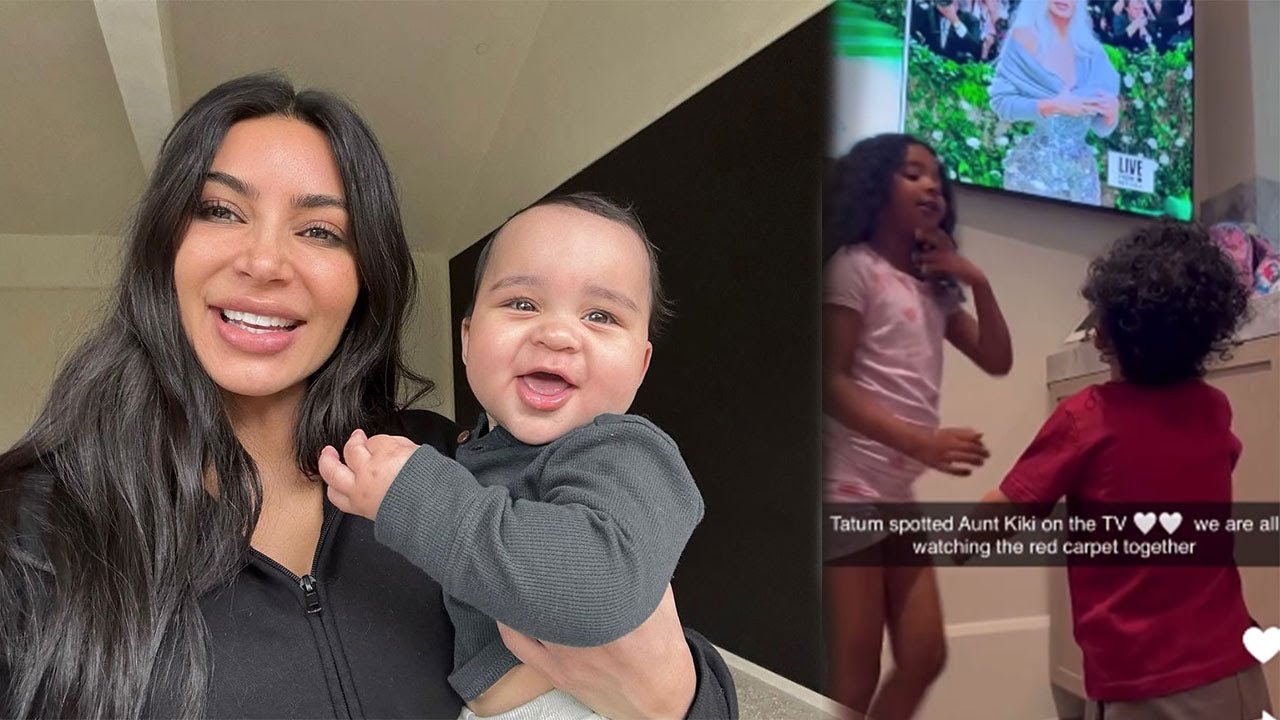 Hi KiKi😍 When Tatum spotted auntie Kim Kardashian on TV during the # ...