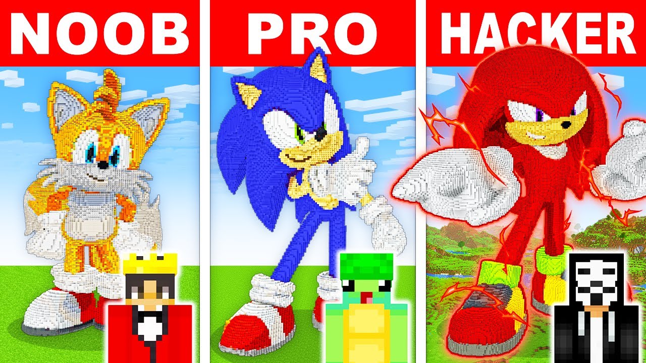 NOOB vs PRO: SONIC THE HEDGEHOG FAMILY HOUSE Build Challenge in ...
