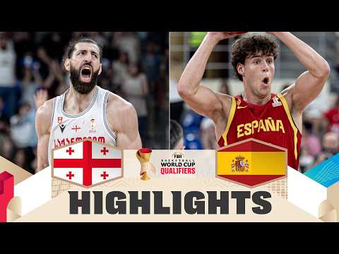 Georgia 🇬🇪 v Spain 🇪🇸 | Highlights | FIBA Basketball World Cup 2027 European Qualifiers