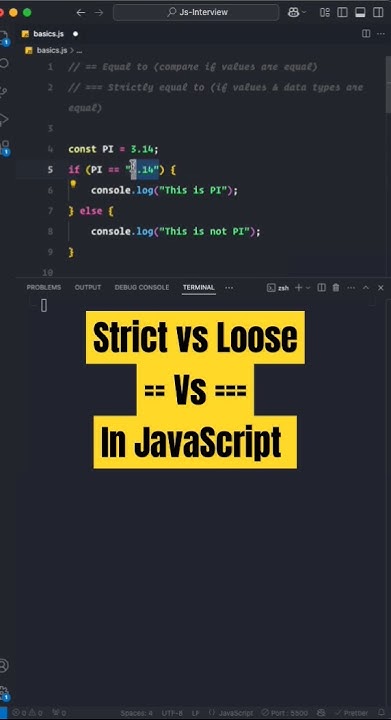 Strict vs Loose equality operator #javascript #coding #programming - YouTube