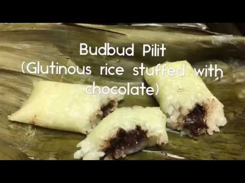 Budbud/Suman Malagkit (Glutinous Rice Filled with Chocolate) - YouTube