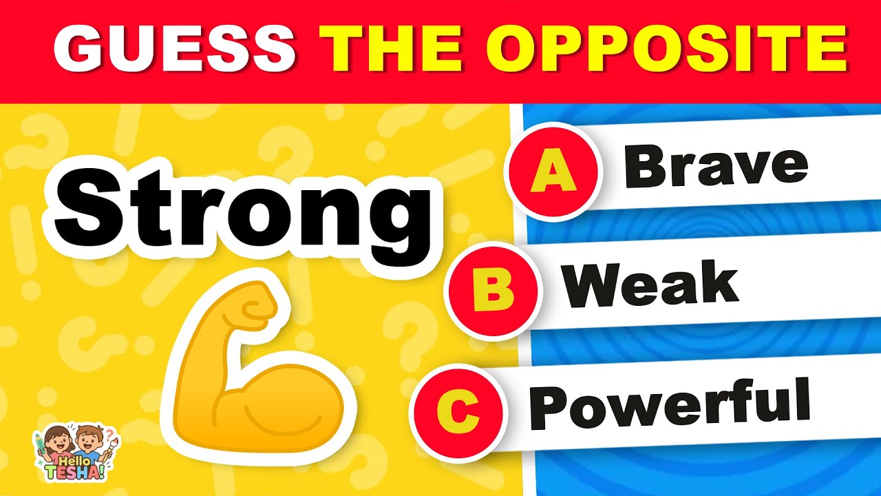 Fun Opposite Words Game for Kids | Learn English Antonyms with ...