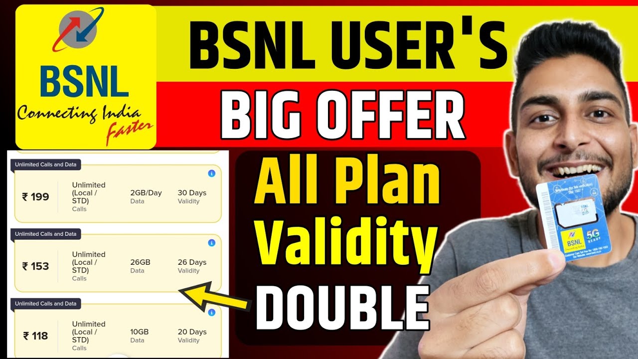 Bsnl Big Offer | All Plan Validity Double | Bsnl Celebrate 24 Years ...