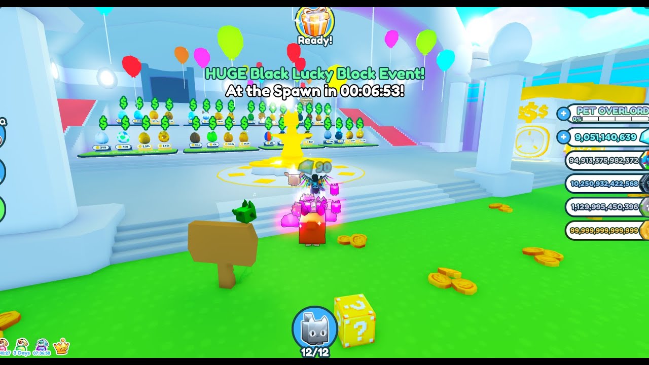 Pet simulator x HUGE BLACK LUCKY BLOCK EVENT COUNTDOWN! - YouTube