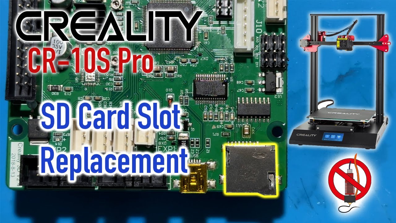 Creality CR-10S Pro SD Card Slot Replacement / Repair - YouTube