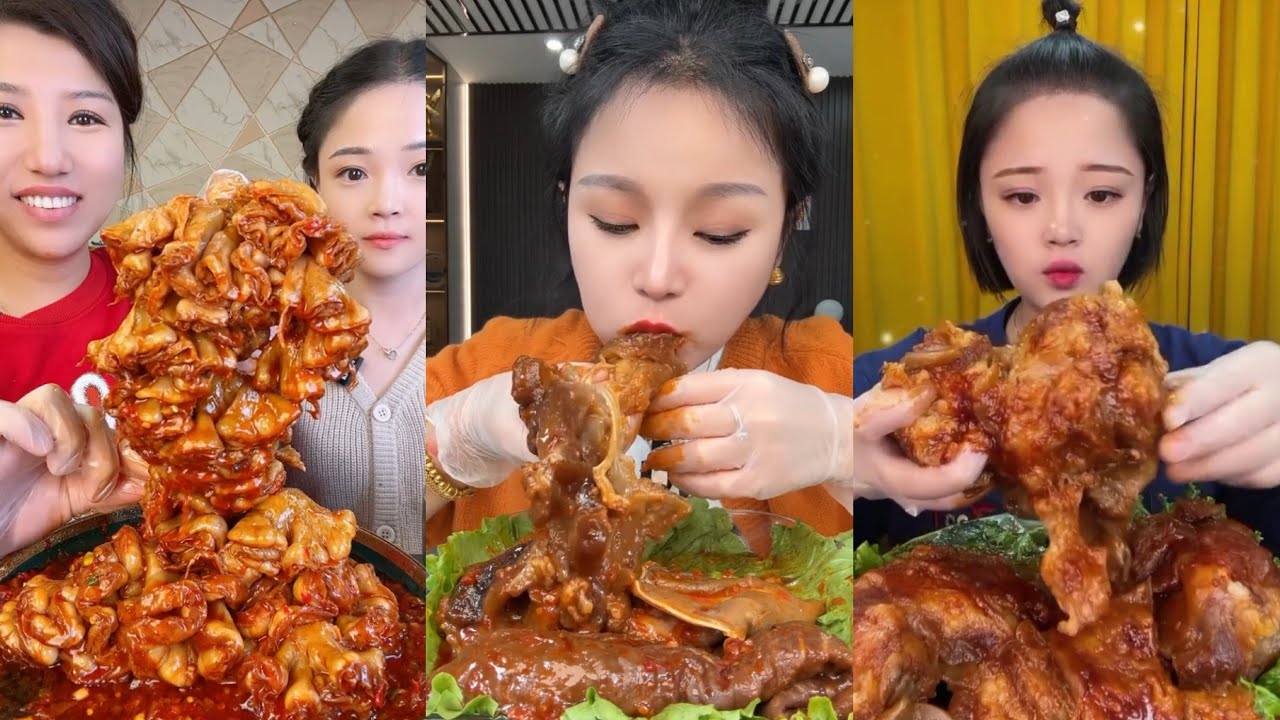 ASMR EATING BEEF TENDON EATING SOUNDS MUKBANG - YouTube