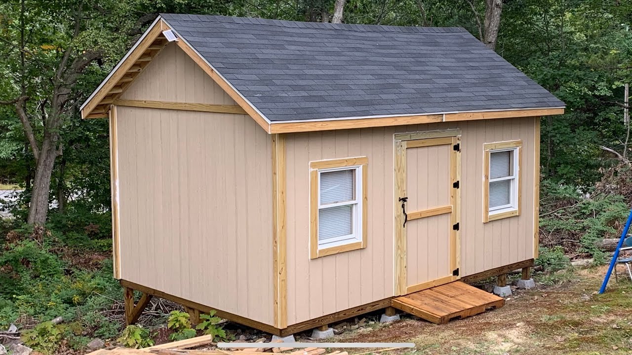 Build A 12x16 Shed On Steep Slope YouTube