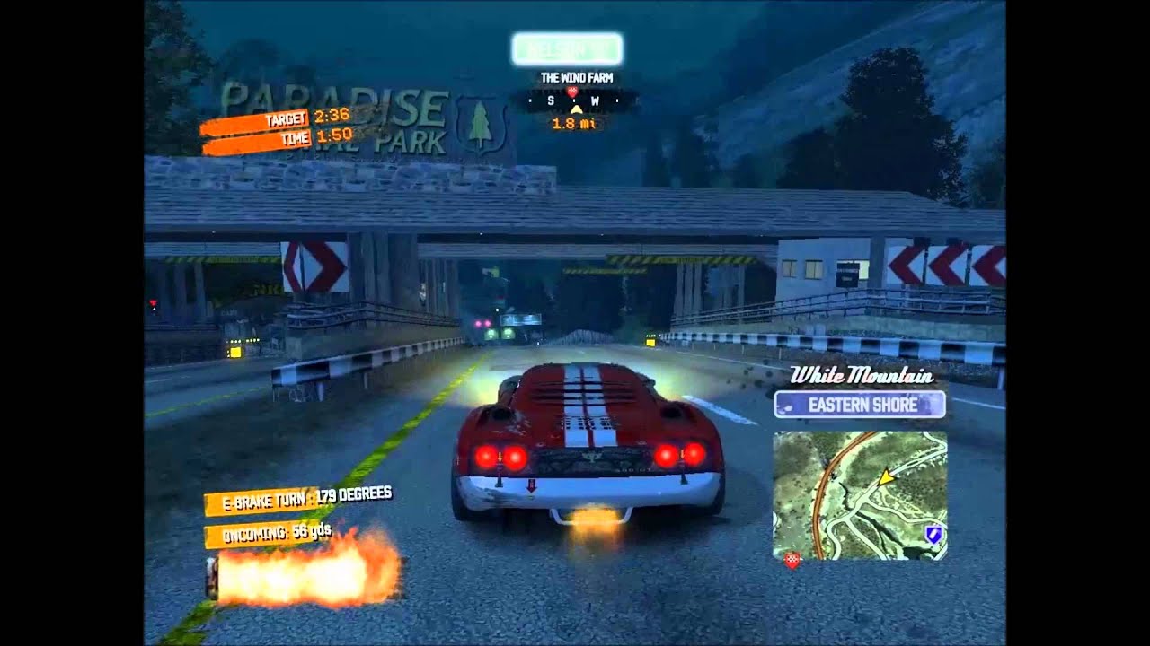 Burnout Paradise City BURNING ROUTE GT 500 - YouTube