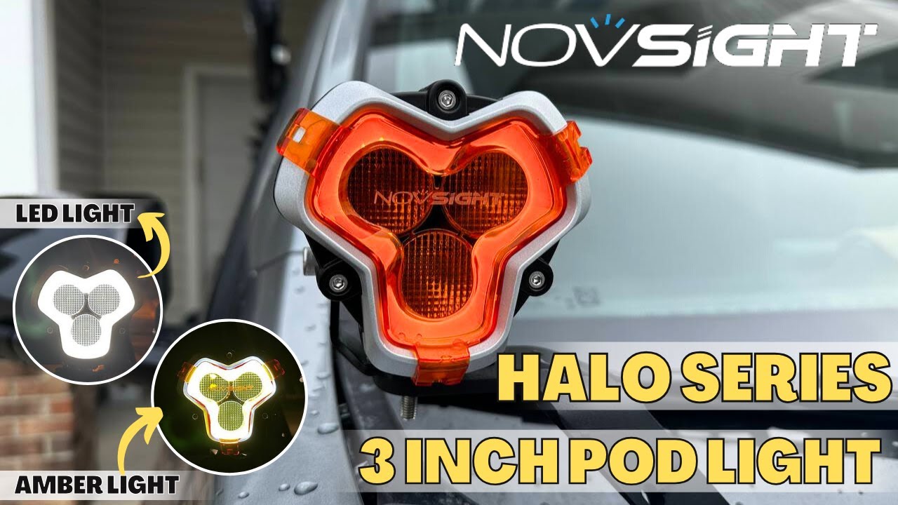 Novsight Halo Series POD Light, 2023 Chevy Colorado Trail Boss - YouTube