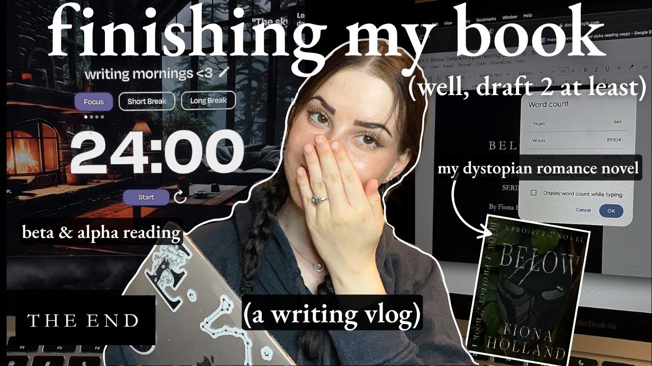 finish my book with me! 🏻// a productive writing vlog to finish draft 2 ...