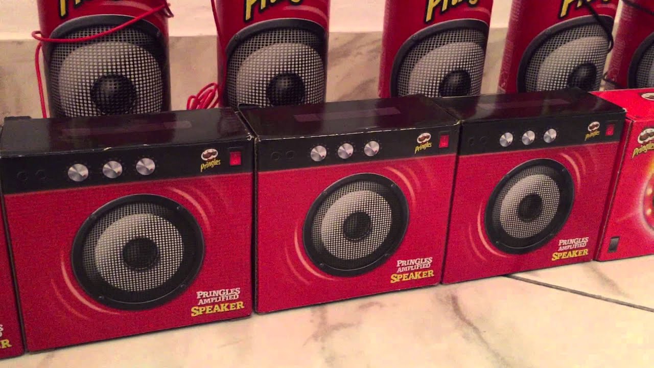 MY PRINGLES SPEAKERS HUGE COLLECTION!! +FAN CAN - YouTube