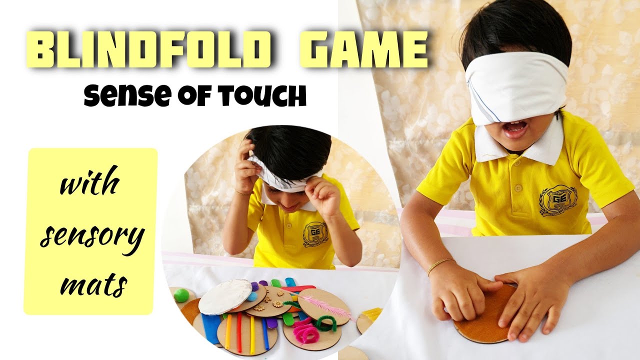 Sensory play: Blindfold game. Sense of touch, sensory mats #blindfolded ...
