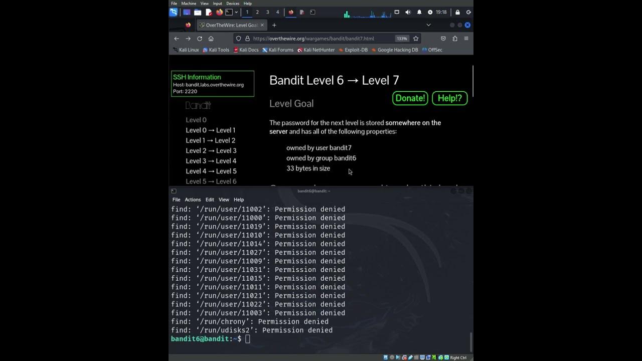 Mastering Linux Parte 4 ( Bandit lvl 6 ) #cybersecurity #coding #linux - YouTube