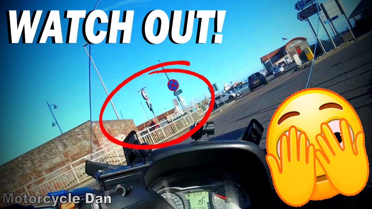 WATCH OUT! Cyclist NOT Paying Attention! (Motorcycle Road Hazards ...