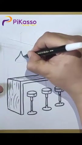 How to Draw a Restaurant Easy in The Right Way - YouTube