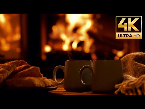 Şömine keyfi, 4K, Cozy Fireplace, gerçek şömine sesi, Fireplace with Crackling Fire Sounds (3 hours)