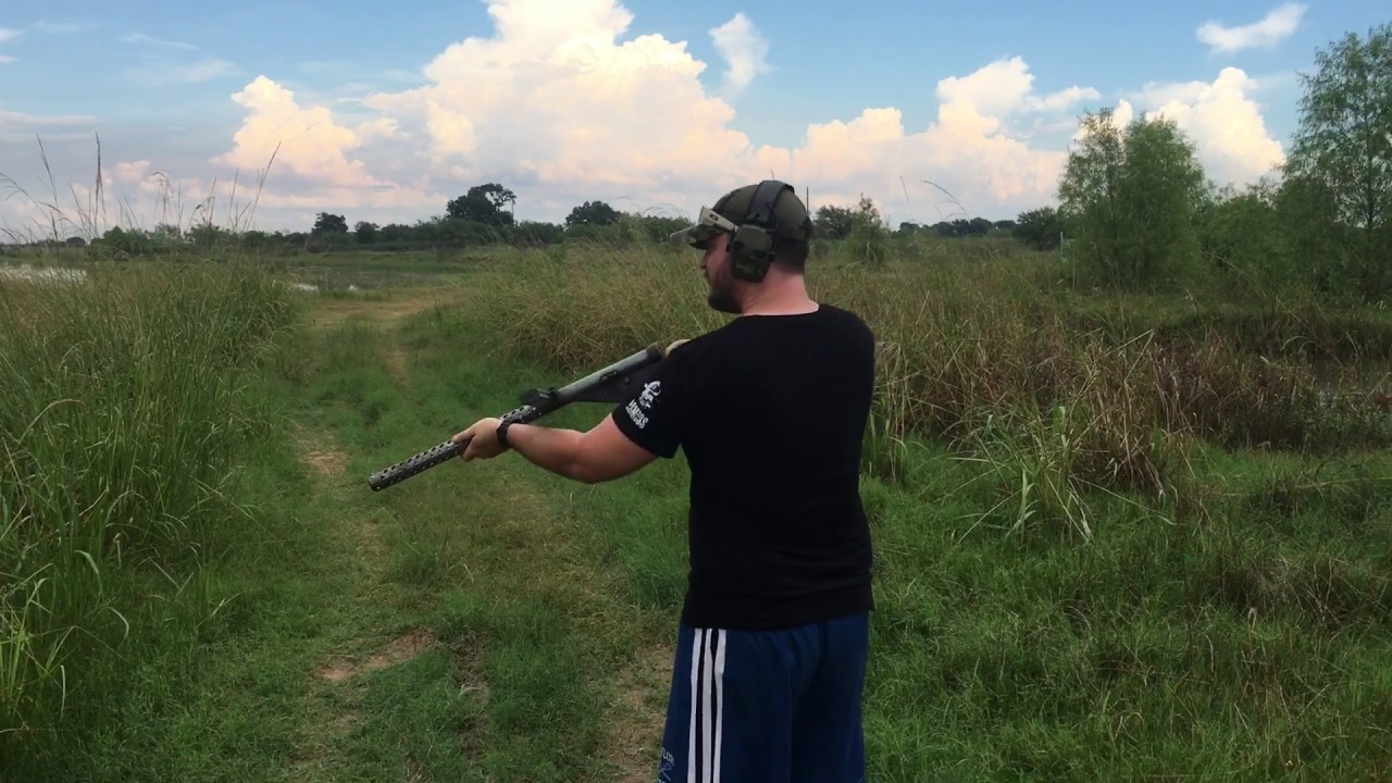 Home built semi-auto STEN gun test - YouTube