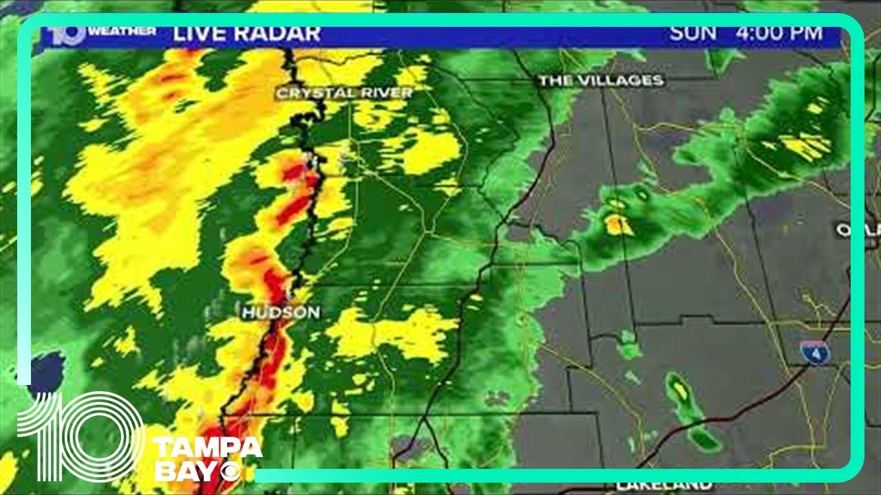 LIVE RADAR: Line of showers, storms roll into Tampa Bay area - YouTube