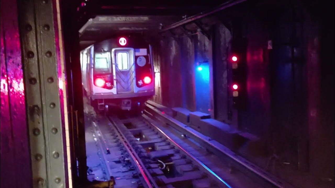 MTA NYCT Subway: Forest Hills Bound Alstom R160A-2 (R) Train @ Whitehall Street - YouTube