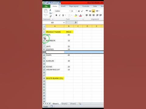 hide delete blank row excel tips #exceltips #exceltipsandtricks - YouTube