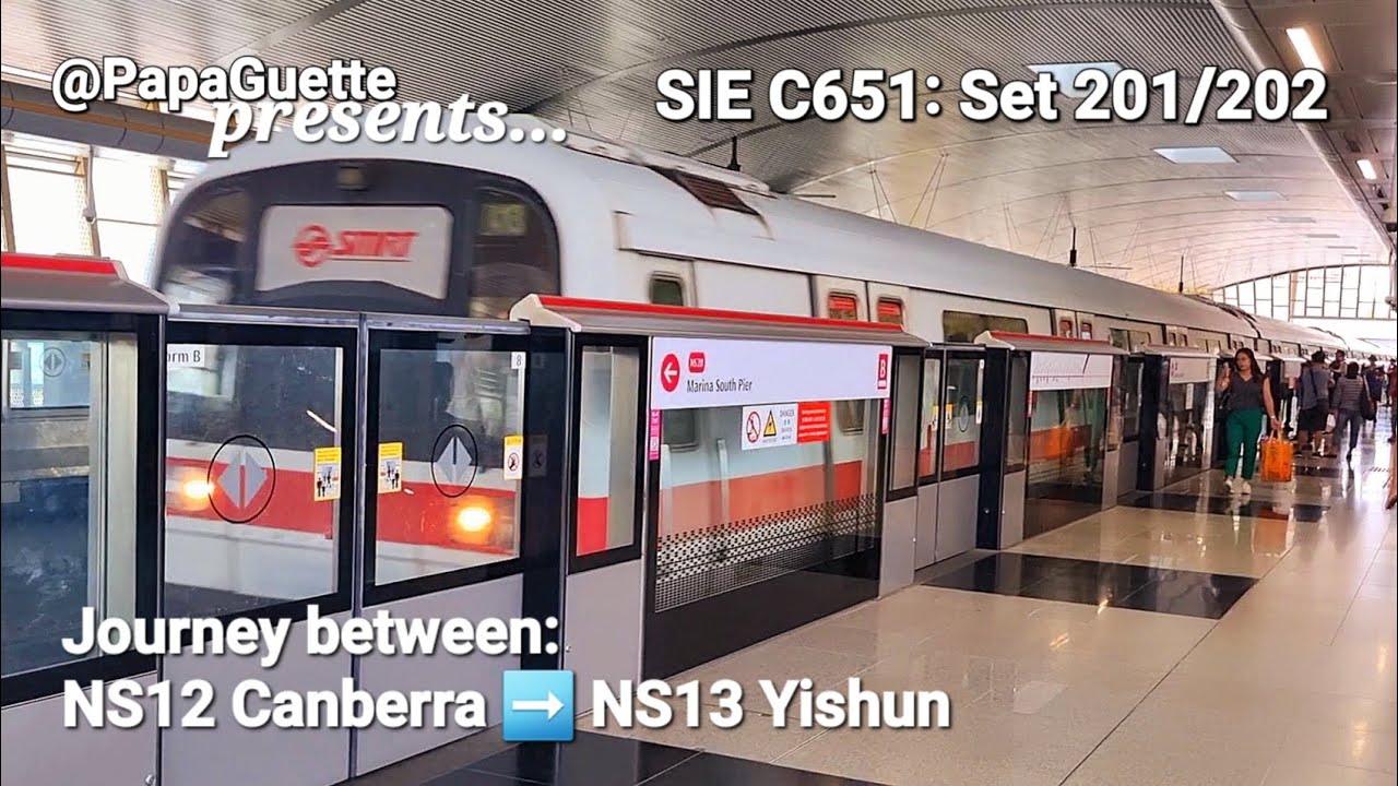 SIE C651 - Set 201/202 | NS12 Canberra ️ NS13 Yishun - YouTube