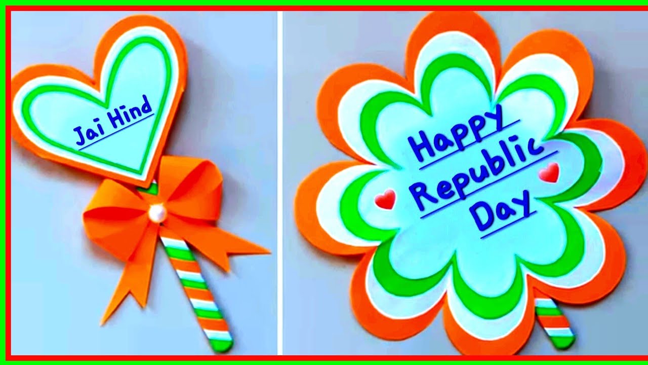 Easy Republic Day Craft Ideas | DIY Heart shape Gift Card | Republic ...