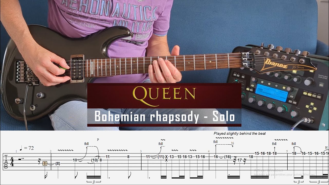 Queen - Bohemian rhapsody - Guitar solo cover #16 - YouTube