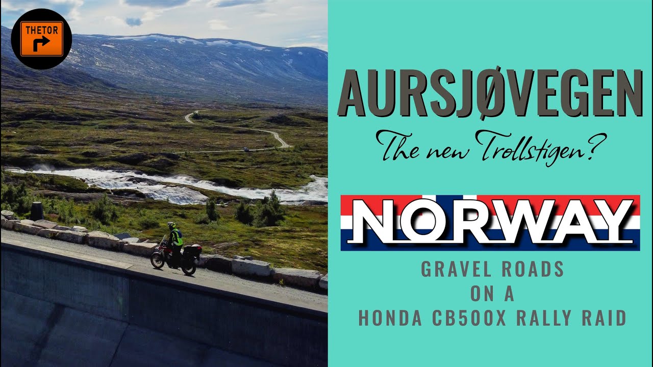 Aursjøvegen, Norway | Gravel Roads | ♩♪♫♬ | Honda CB500X Rally Raid ...