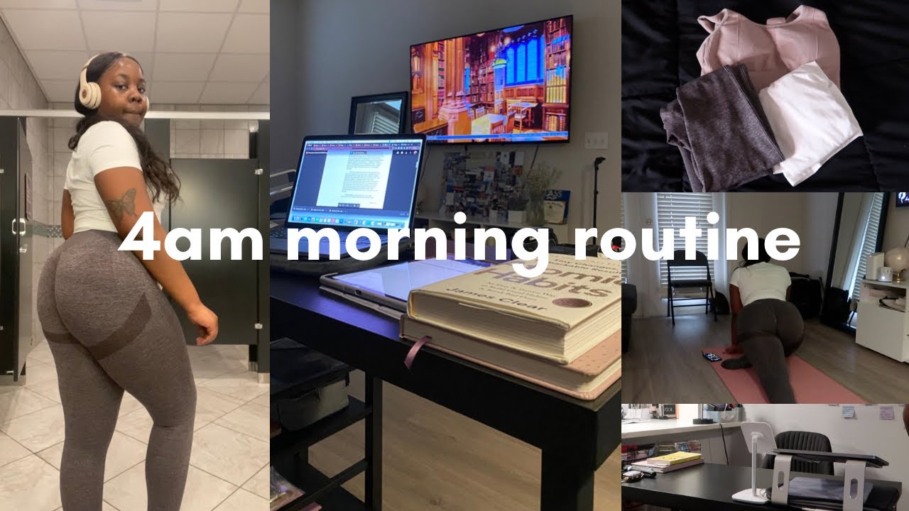 4am Realistic & Productive Morning Routine - YouTube