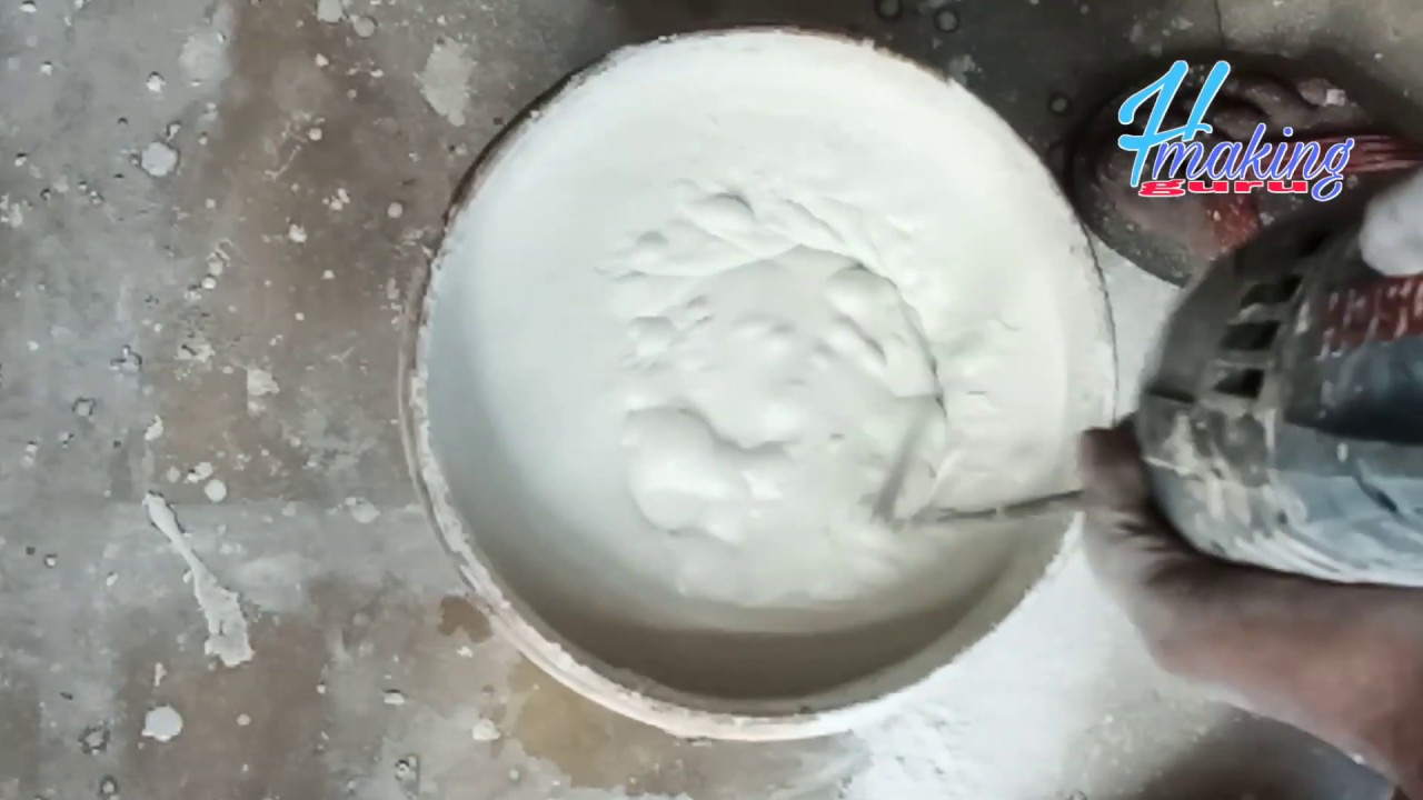 Putty mix with drill machine - YouTube