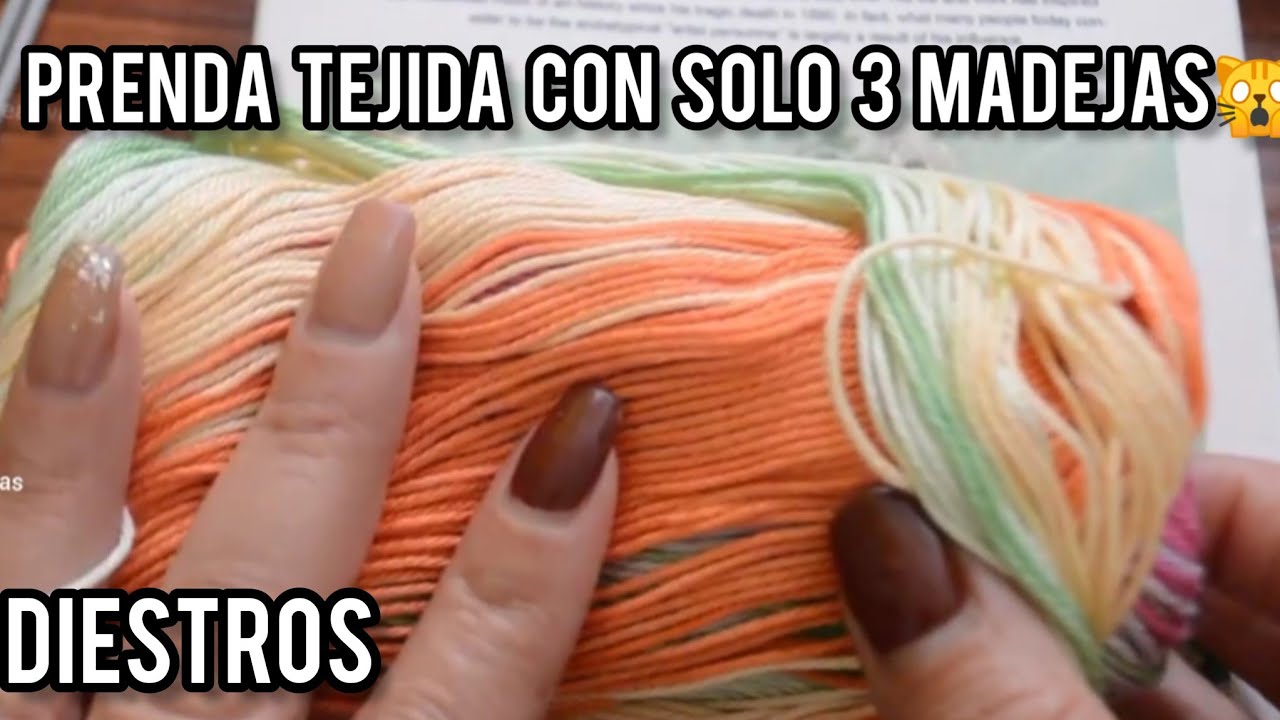 mira lo que puedes tejer con 3 madejas de hilaza matizada parte 1 ...