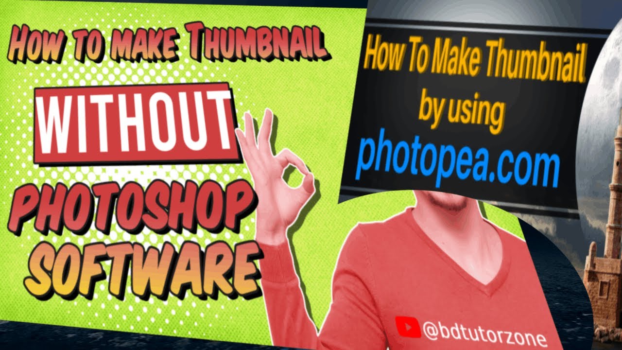 How To Make Thumbnail by using photopea.com - YouTube