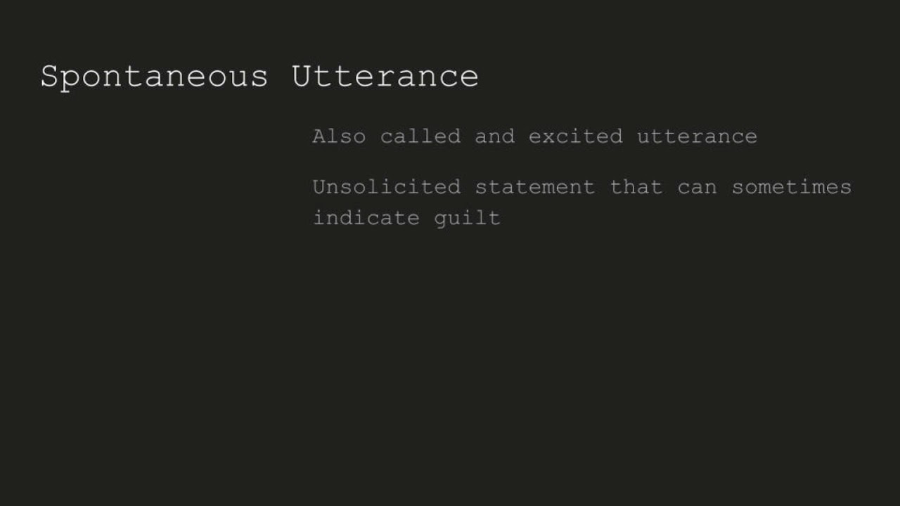 What Is a Spontaneous Utterance? - YouTube