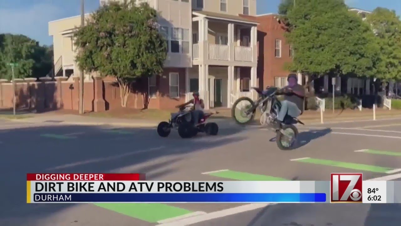 Dirt bike, ATV problems continue in Durham - YouTube