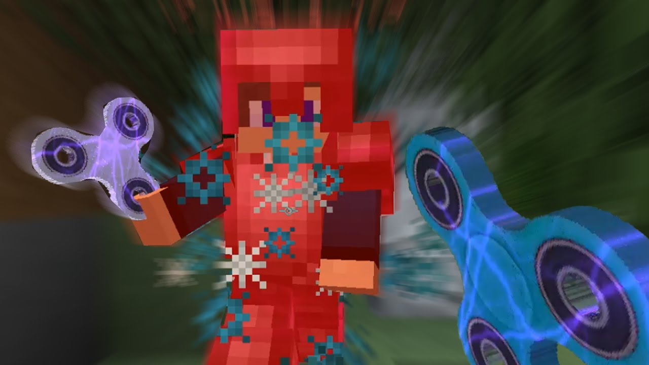 FIDGET SPINNERS IN MINECRAFT (they never saw this spinning) - YouTube
