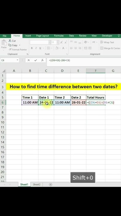 📅⏰ Excel Time Travel Calculate Date Difference ⏳ Excel Time