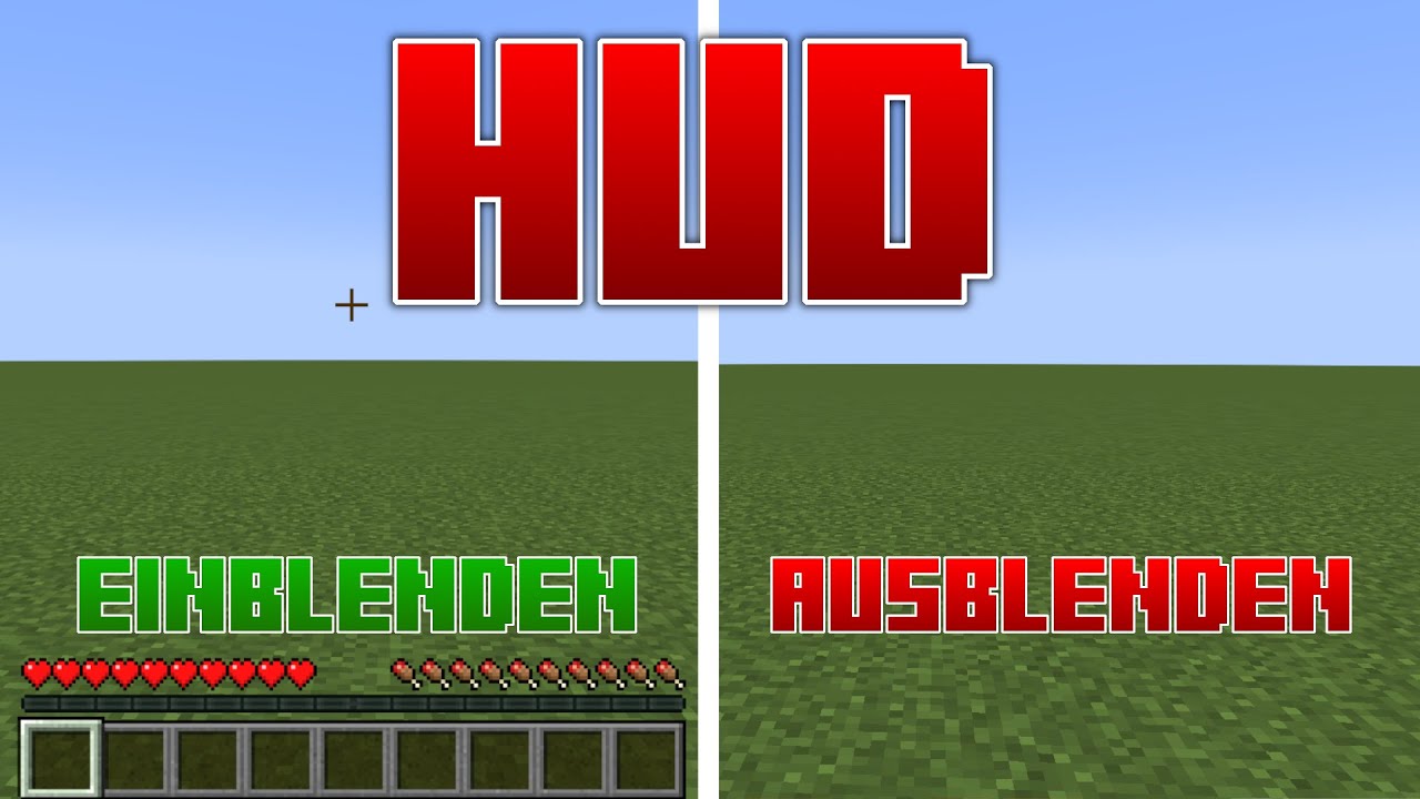 Minecraft PC: HUD AUSBLENDEN / EINBLENDEN - YouTube