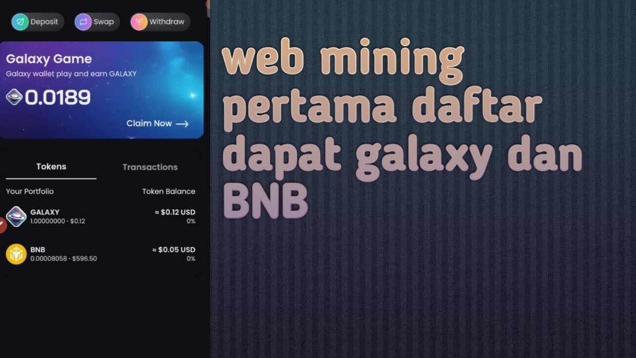 Airdrop terbaru misi mining pertama daftar dapat BNB - YouTube
