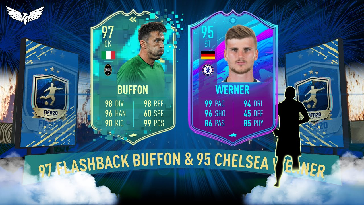 97 GIANLUIGI BUFFON FLASHBACK SBC & 95 CHELSEA WERNER OBJECTIVES CARD ...