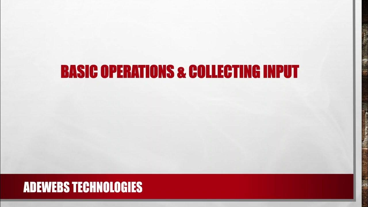 6 Learning Python & Django In 1hr Part One - Collecting Input From Users - YouTube