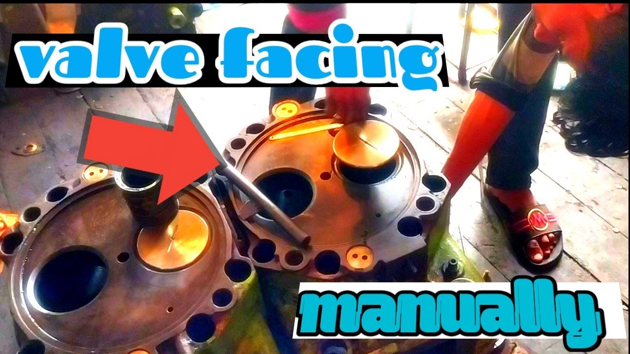 Engine suction & exhaust valve facing. engine valve fitting. - YouTube