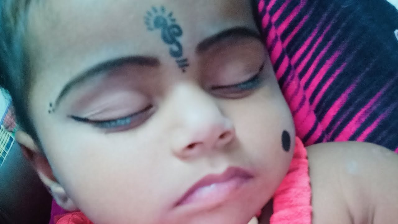 Indian traditional make up for babies/ Bindi design for babies/குழந்தை ...