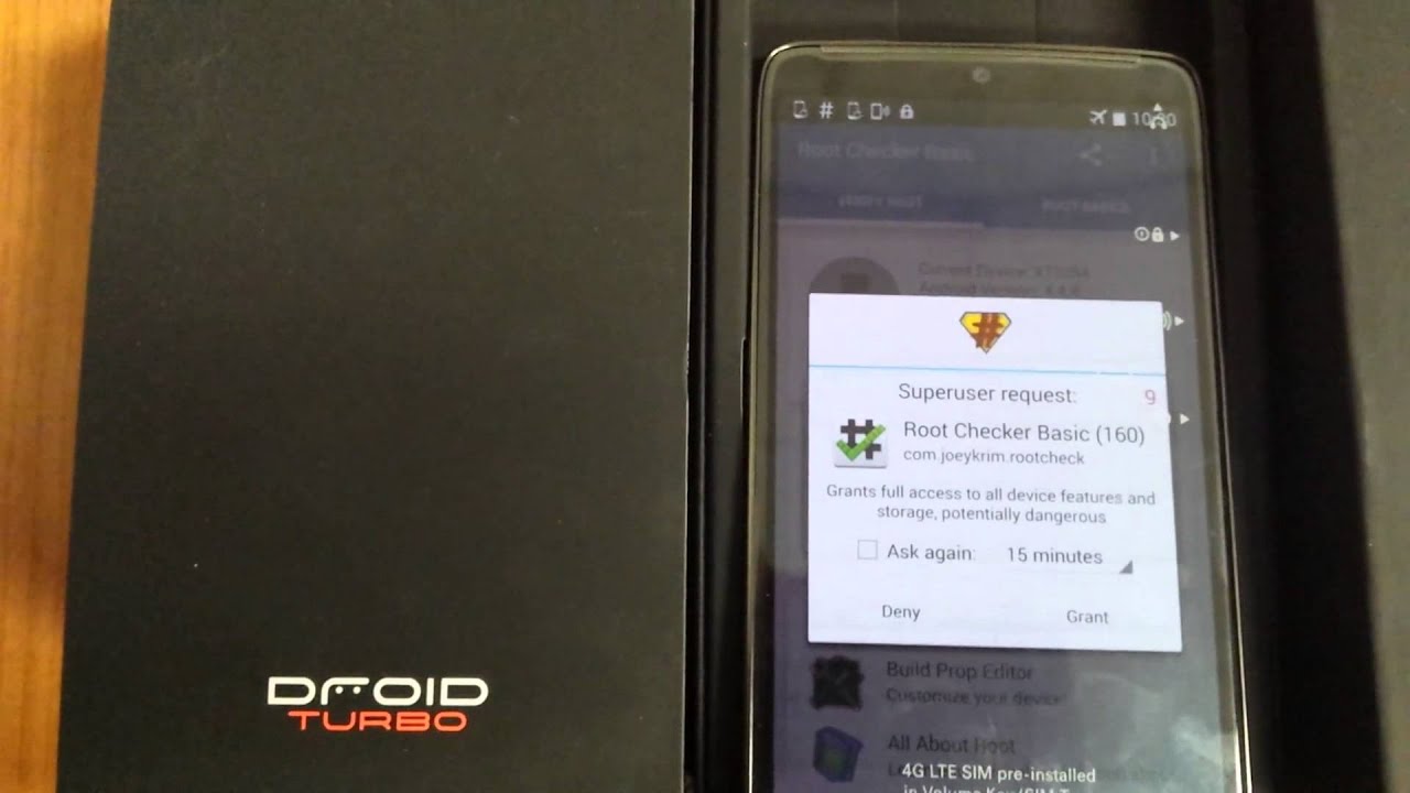 Rooted Verizon Motorola Droid Turbo - YouTube