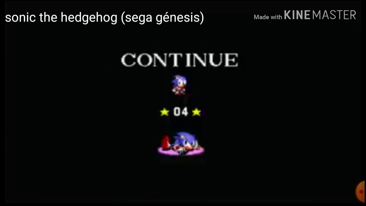 The continue screen in sonic 1, sonic 2 ,sonic 3 , and sonic and ...
