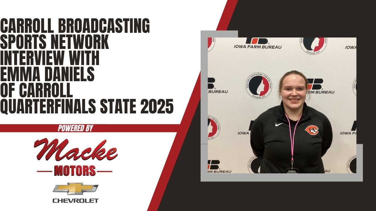 Carroll Broadcasting Sports Network interview w/Emma Daniels of Carroll ...